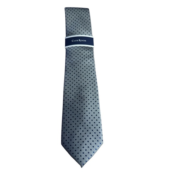 Club Room | Accessories | Club Room Gray Wblue Polka Dot Tie | Poshmark